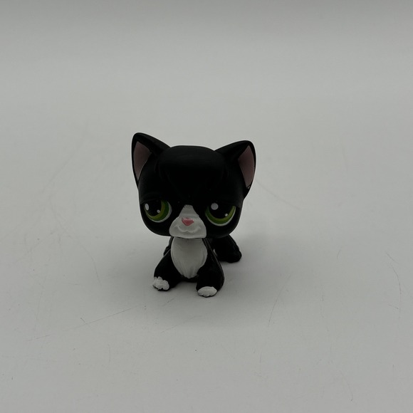 Hasbro | Toys | Hasbro Littlest Pet Shop 55 Black White Tuxedo Angora ...